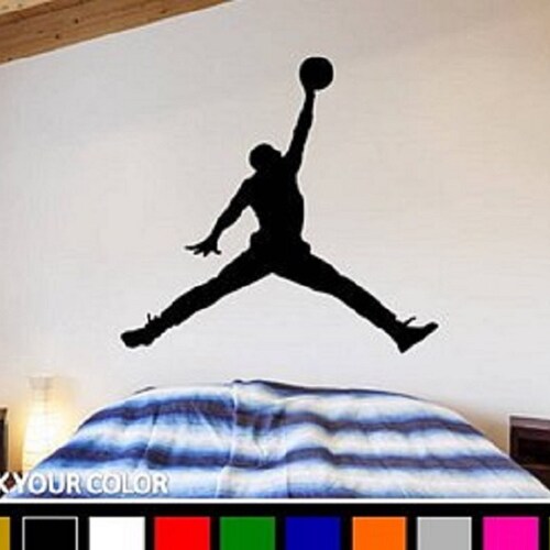Michael Jordan Wall Decal Jumpman Decal Basketball Wall | Etsy