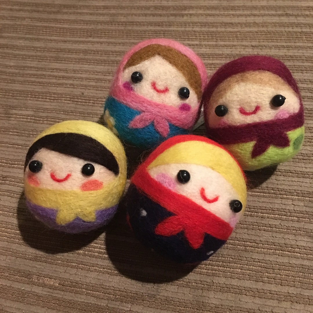 Needle Felted Metroyska Lady/needle Felted Matryoshka Russian Doll/wool ...