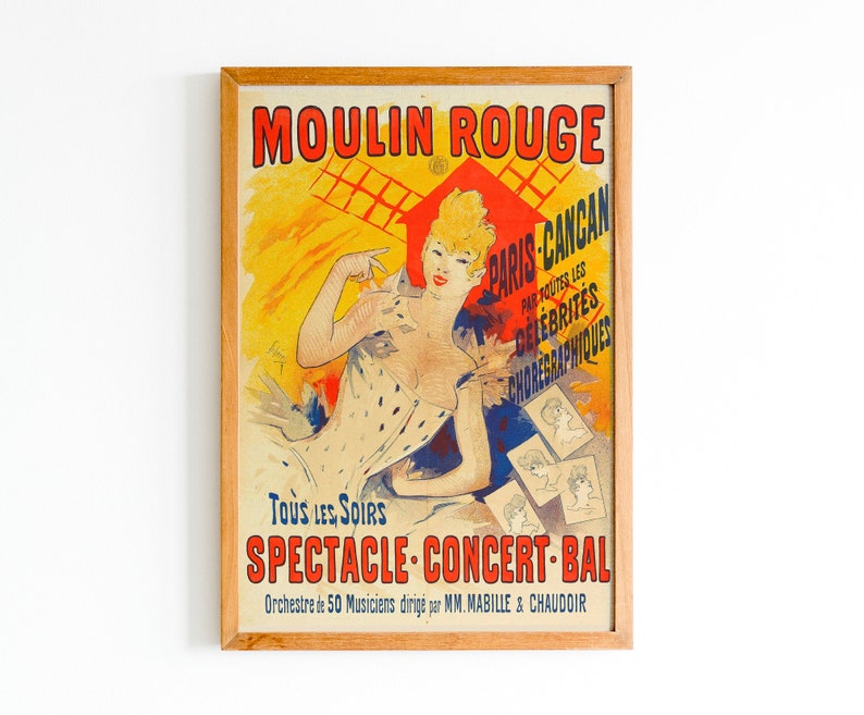 Moulin Rouge Poster High Resolution Printable Poster Digital Download ...
