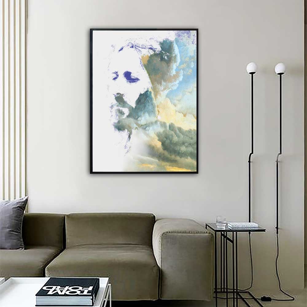 Jesus Portrait Face Portrait of the Son of God Jesus Canvas Poster ...