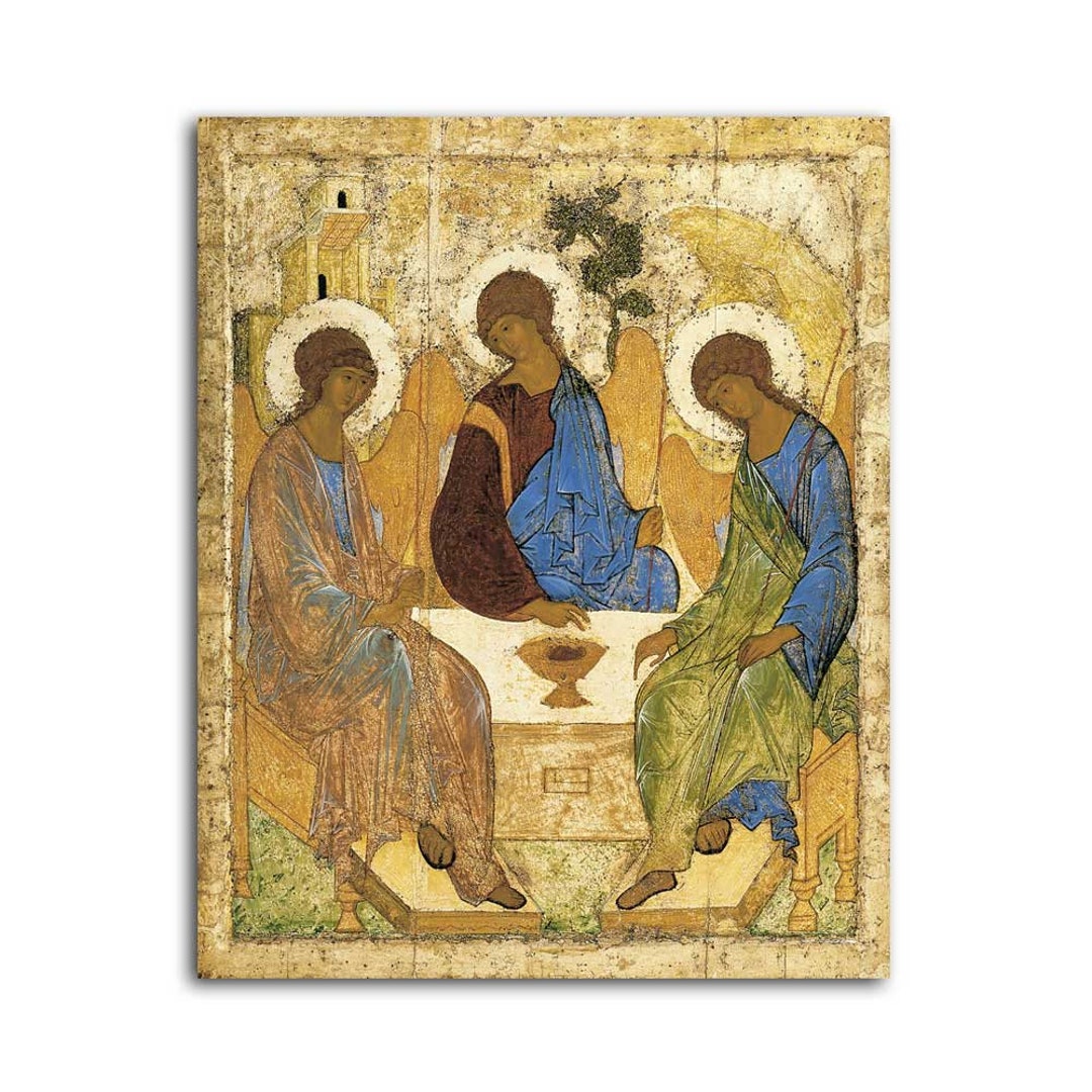 Andrei Rublev the Holy Trinity Reproduction Canvas or Poster Painting ...