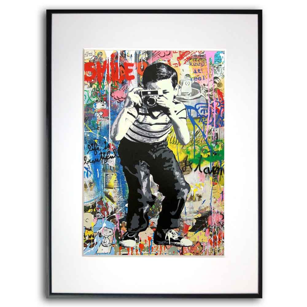 Banksy Camera Boy Graffiti Print Street Art Canvas Framed Poster Banksy ...
