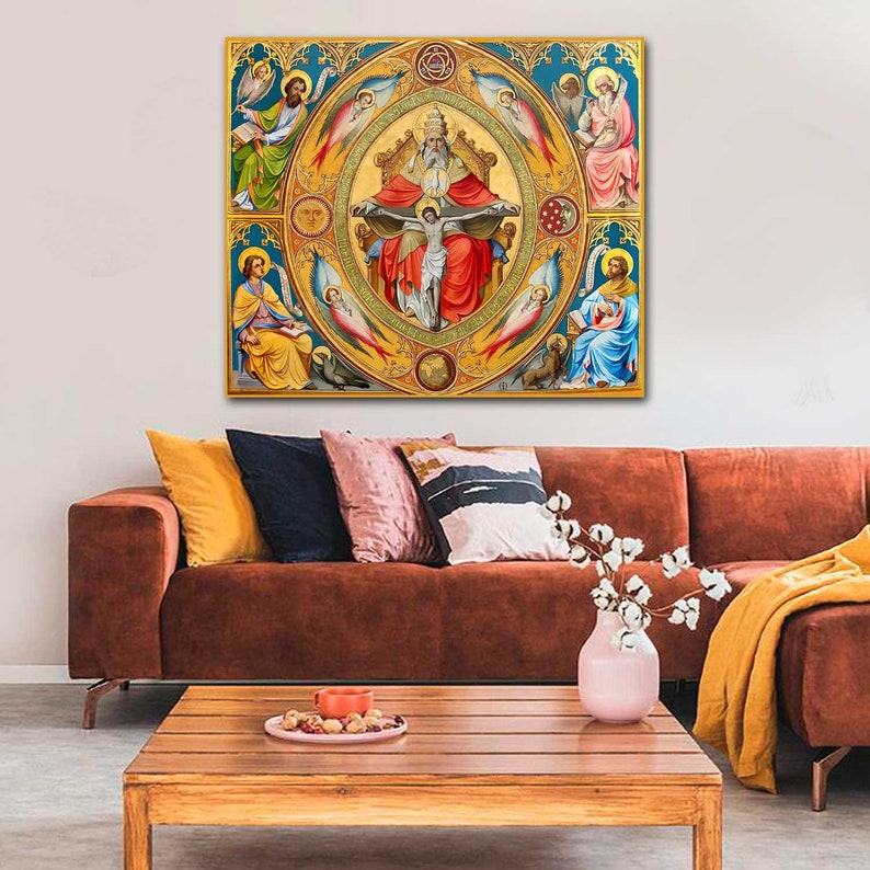 Father Son Holy Spirit Throne of Grace Holy Trinity Canvas Catholic Art ...