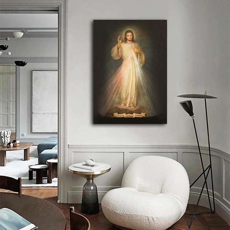 Divine Mercy Image, Adolf Hyla Original Jesus I Trust in You Canvas or ...