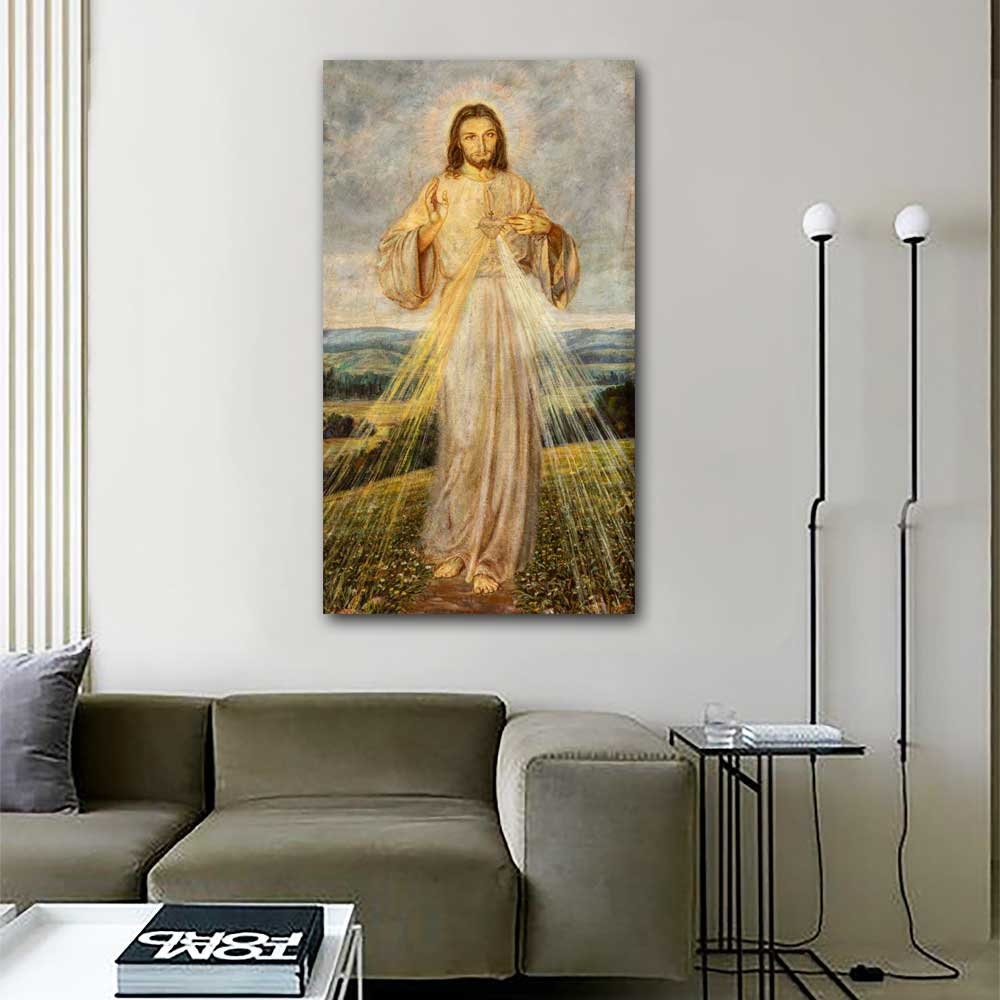 Divine Mercy Religious Painting Divine Mercy by Adolf Hyła From 1951 ...