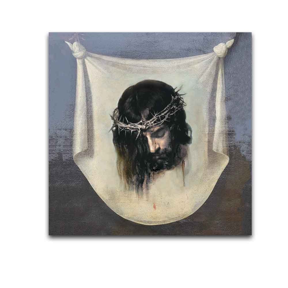 The Face of Jesus Weronika's Scarf Jesus Portrait Canvas Art Print ...