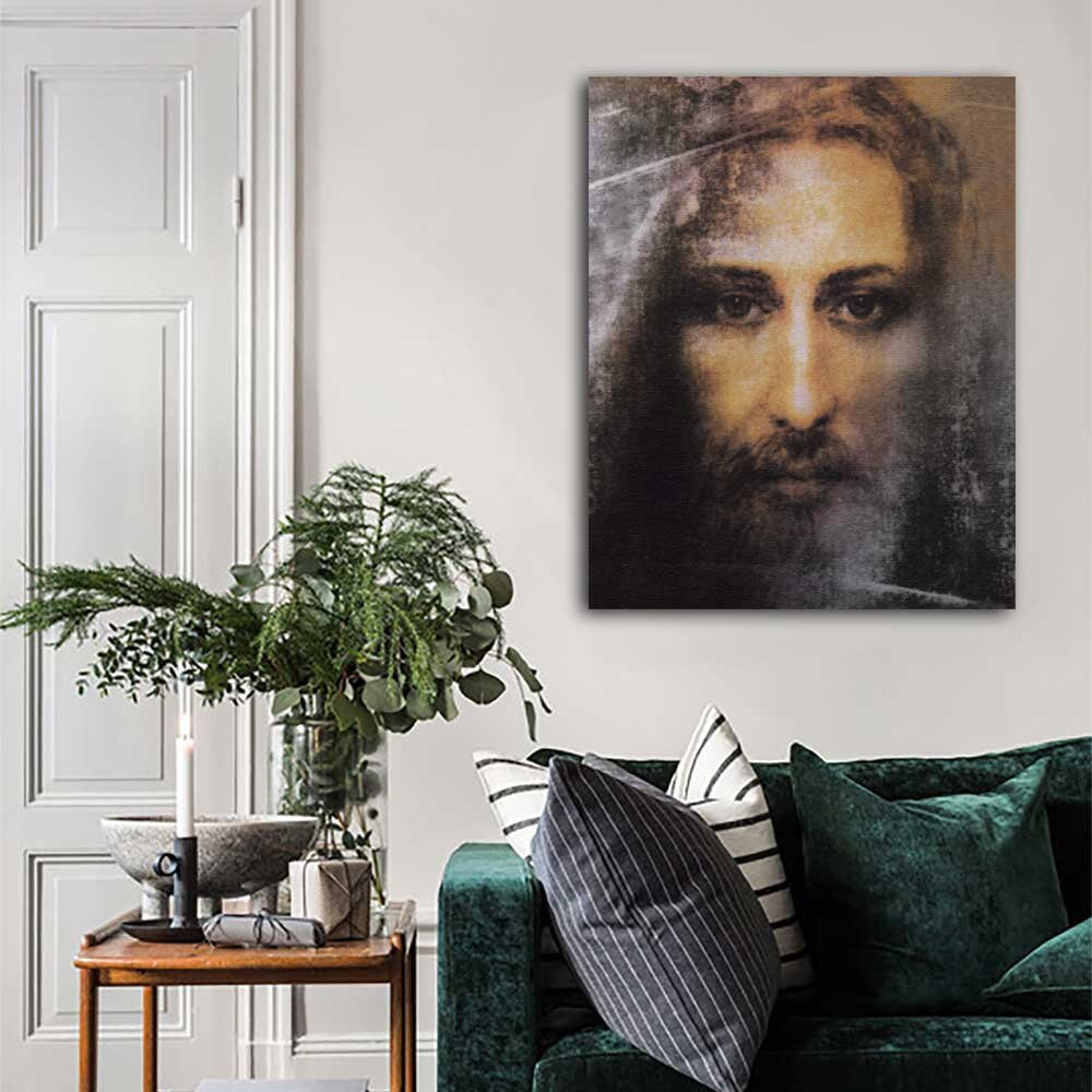 The Shroud of Turin Jesus Christ Face Canvas Print Real Face of Jesus ...