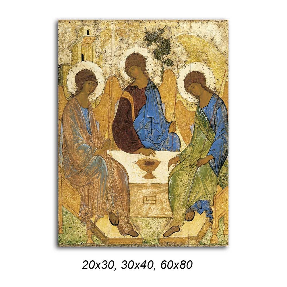 Andrei Rublev the Holy Trinity Reproduction Canvas or Poster Painting ...