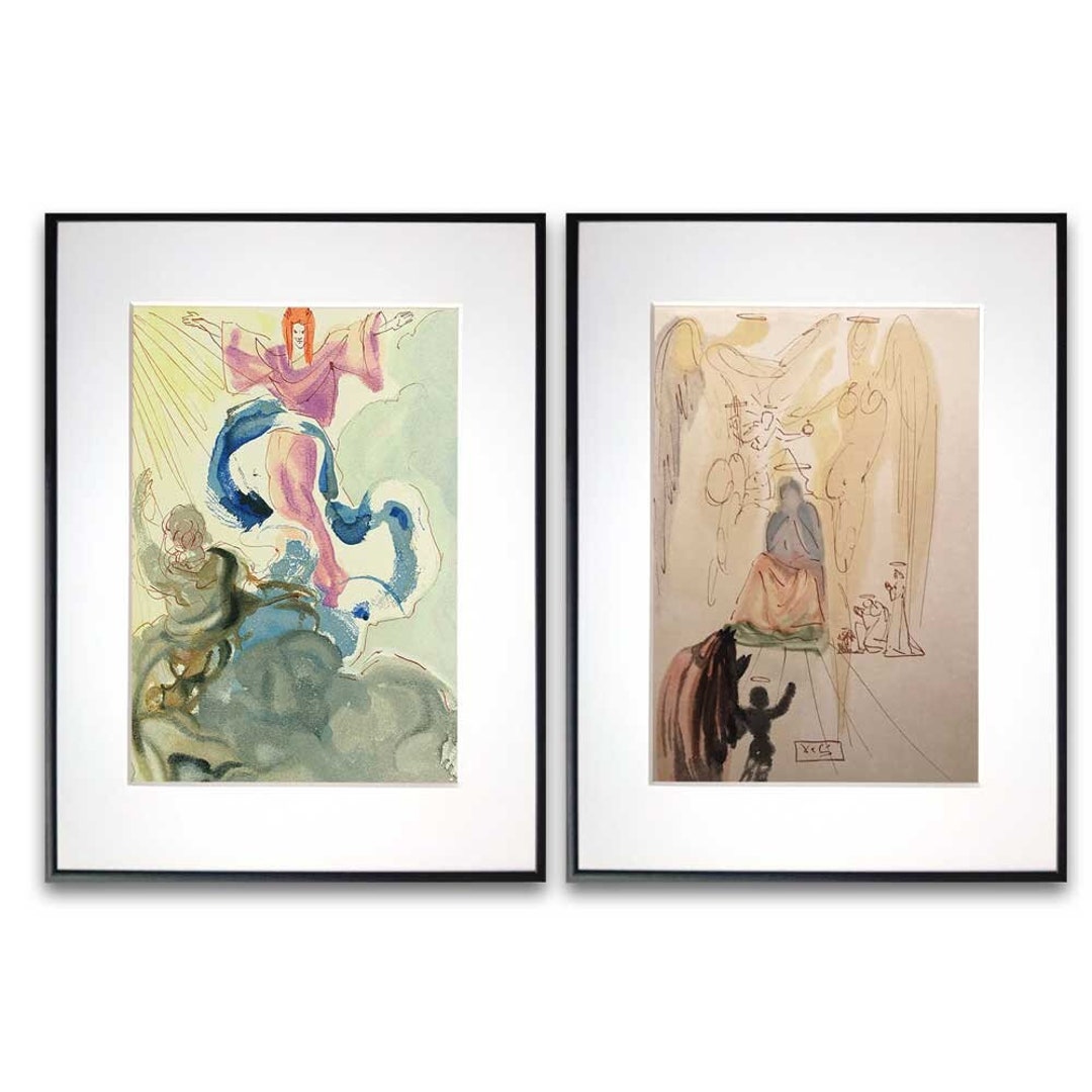 Set of 2 Bible Art Painting by Salvador Dali Canvas Poster Paradise ...