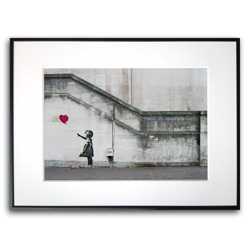 Banksy Canvas Hope Ballon Art Print Balloon Girl, Banksy Graffiti Wall ...