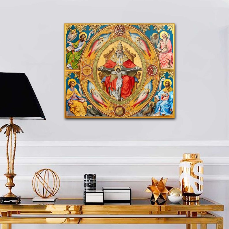 Father Son Holy Spirit Throne of Grace Holy Trinity Canvas Catholic Art ...