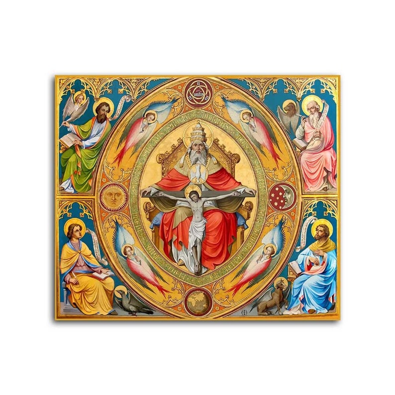 Father Son Holy Spirit - Throne of Grace - Holy Trinity - Canvas ...