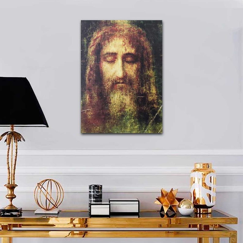Real Face of Jesus the Shroud of Turin Canvas or Poster Print Religious ...