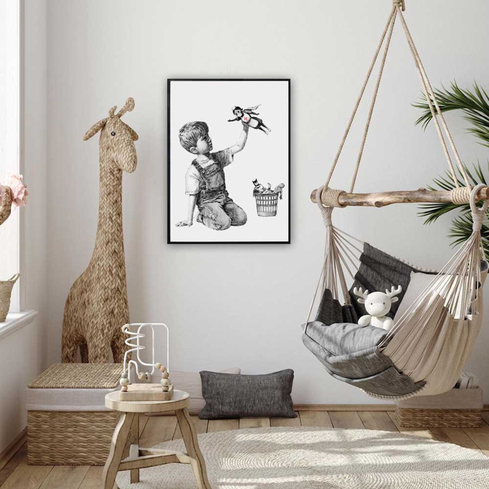 Banksy Game Changer Superhero Nurse - Banksy Wall Art Canvas, Posters ...