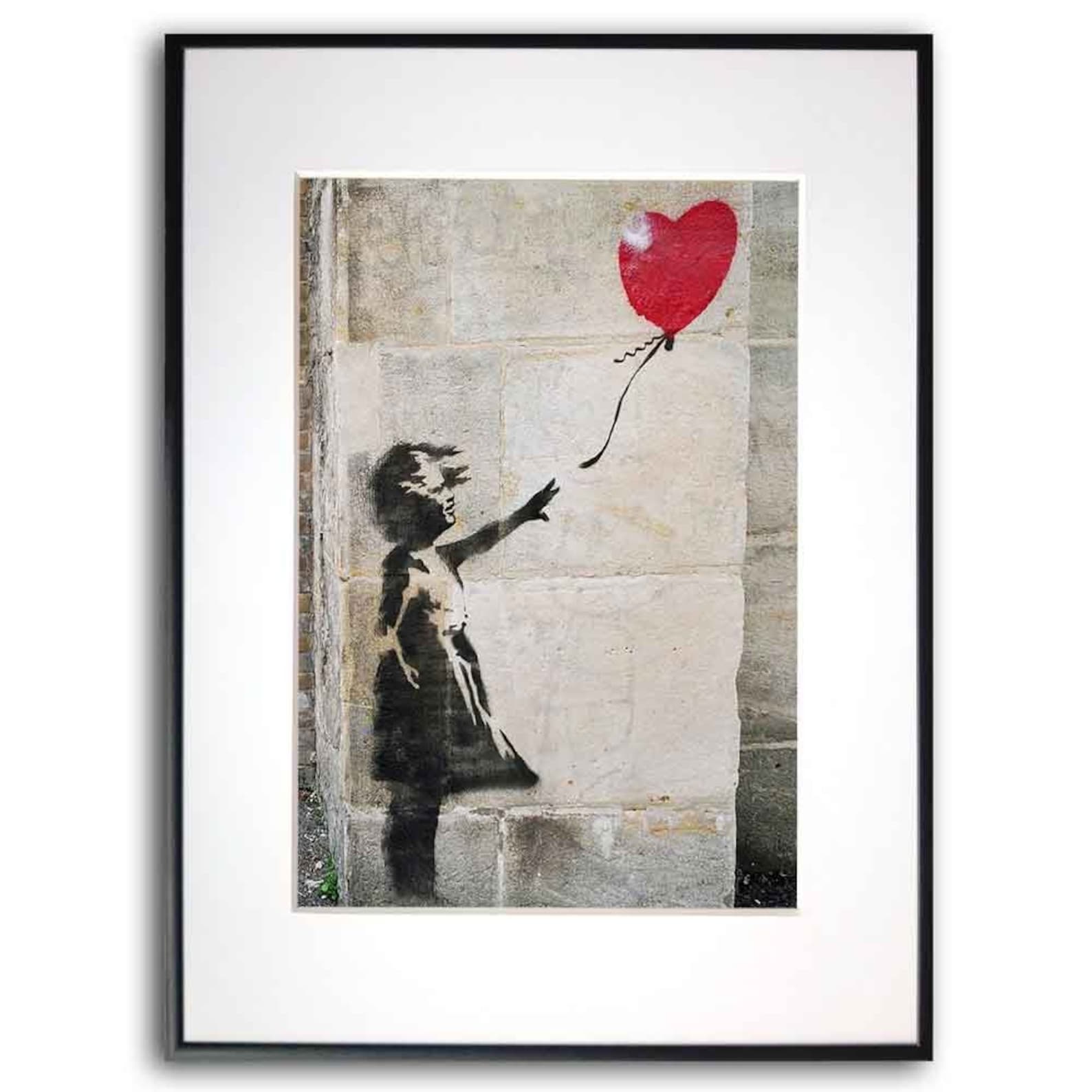Banksy - Girl With a Red Heart Balloon - Girl With Balloon, Banksy ...
