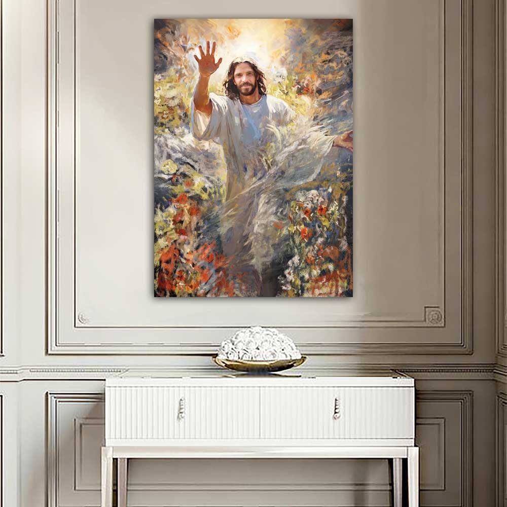 Jesus Christ the Savior the Son of God Jesus Canvas Poster Print Bible ...