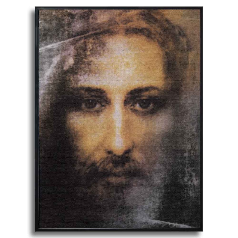 The Shroud of Turin Jesus Christ Face Canvas Print Real Face of Jesus ...