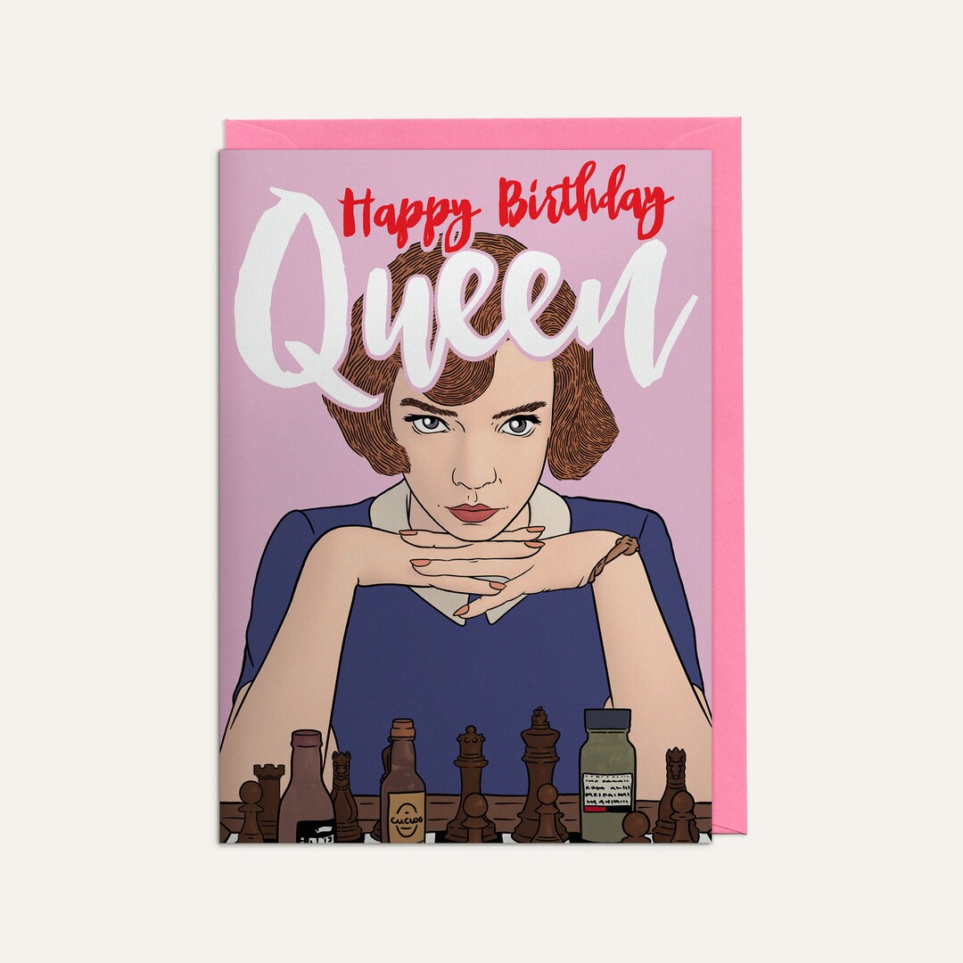 Happy Birthday Queen Queen's Gambit Popular TV Show - Etsy