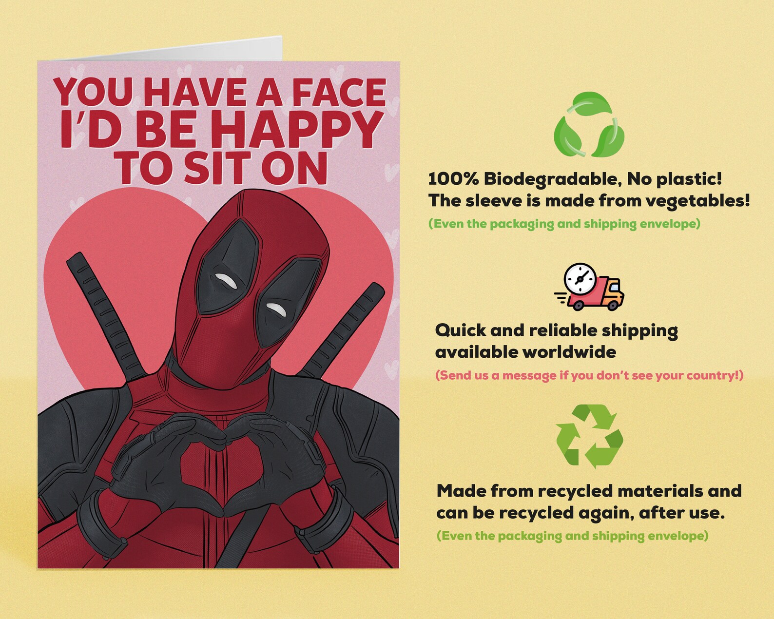 You Have A Face I'd Be Happy to Sit on Deadpool - Etsy