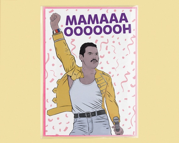 Mama Ooh Freddie Mercury Queen Band Mothers Day Card - Etsy