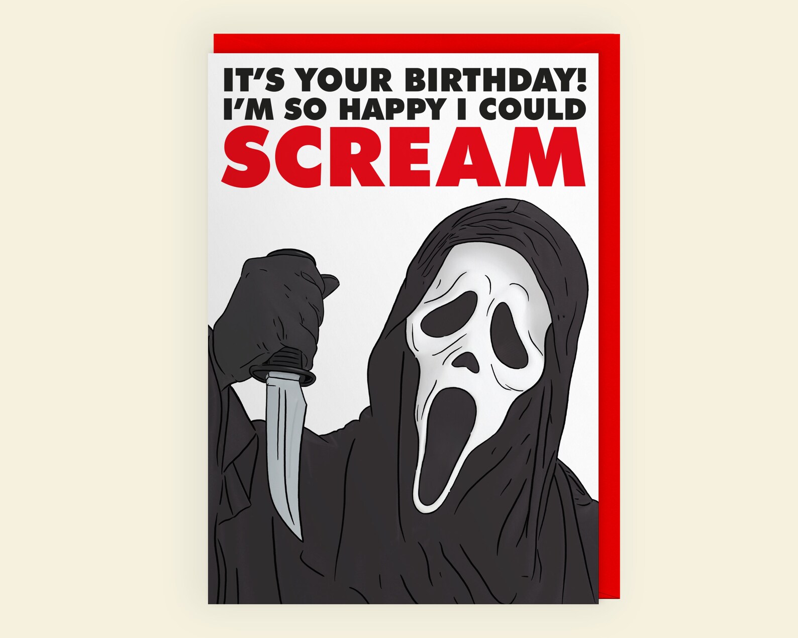 I'm so Happy I Could Scream Scream Ghost Face Horror | Etsy UK