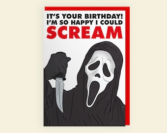 Horror Birthday Card | Etsy