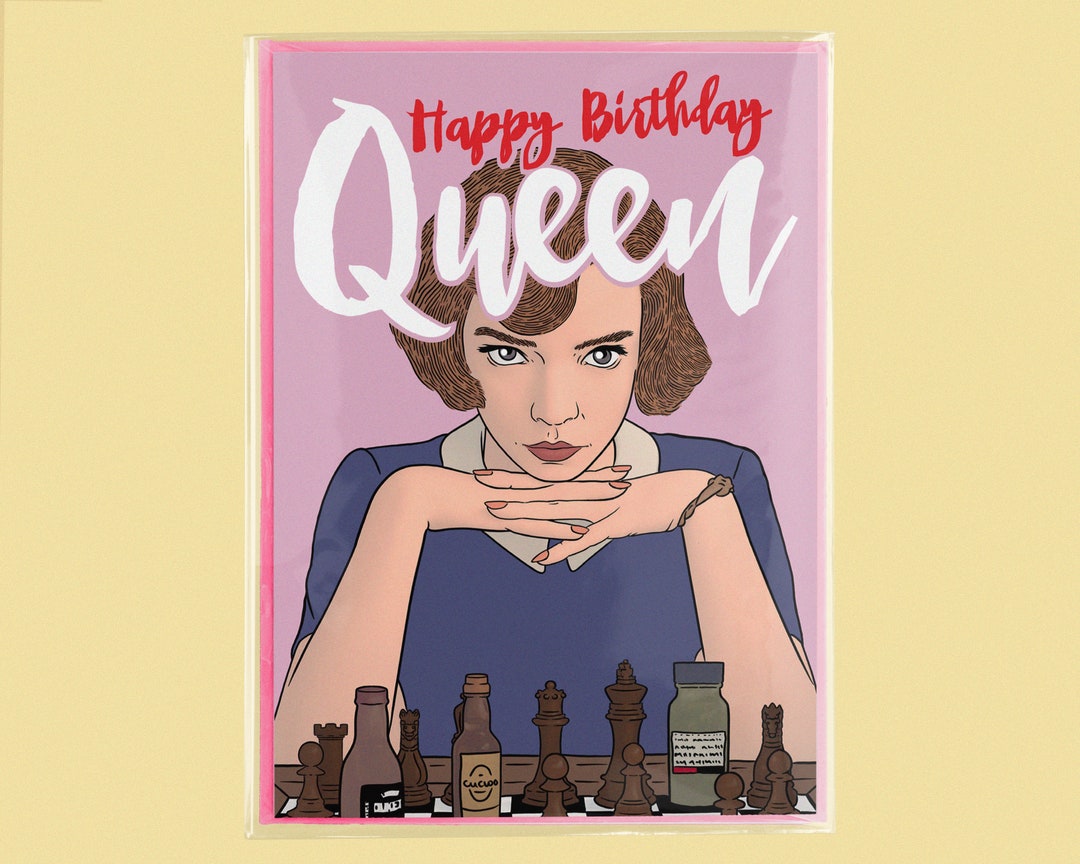 Happy Birthday Queen Queen's Gambit Popular TV Show - Etsy UK