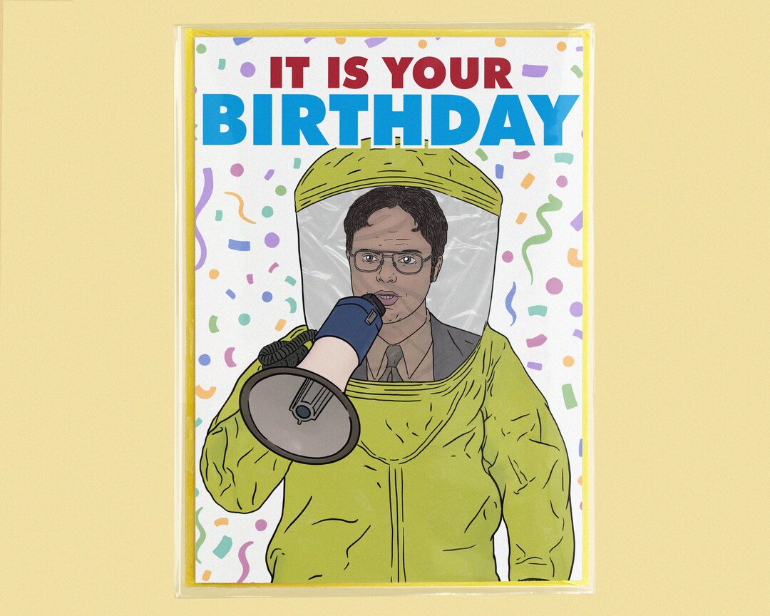 It is Your Birthday Hazmat Suit Quarentine Dwight - Etsy