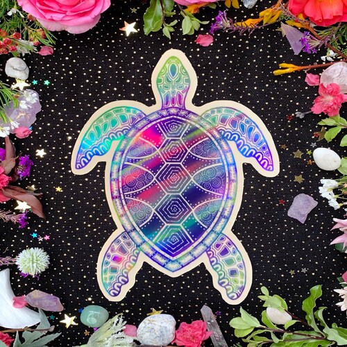 Clear Sea Turtle Sticker Water Bottle Sticker Turtle | Etsy
