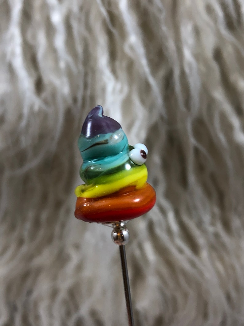 Glass Rainbow Poop Emoji Lapel Pin - Etsy