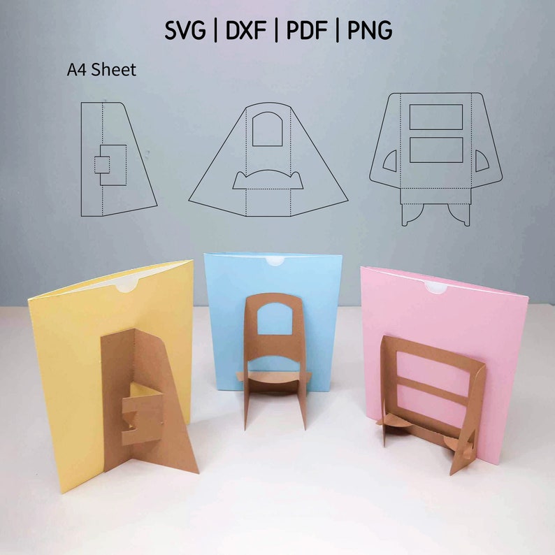 Photo Frame Template, Paper Easel Stand Back, SVG, EPS, PDF, Cricut Cut ...