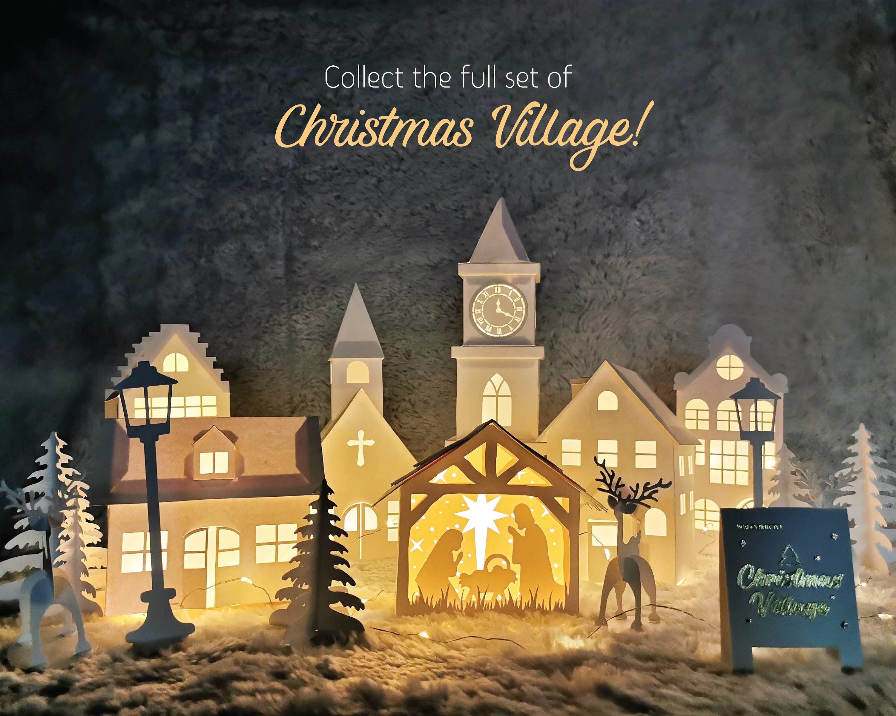 3D Paper House Template SVG, Manger Dutch House , Paper Christmas ...