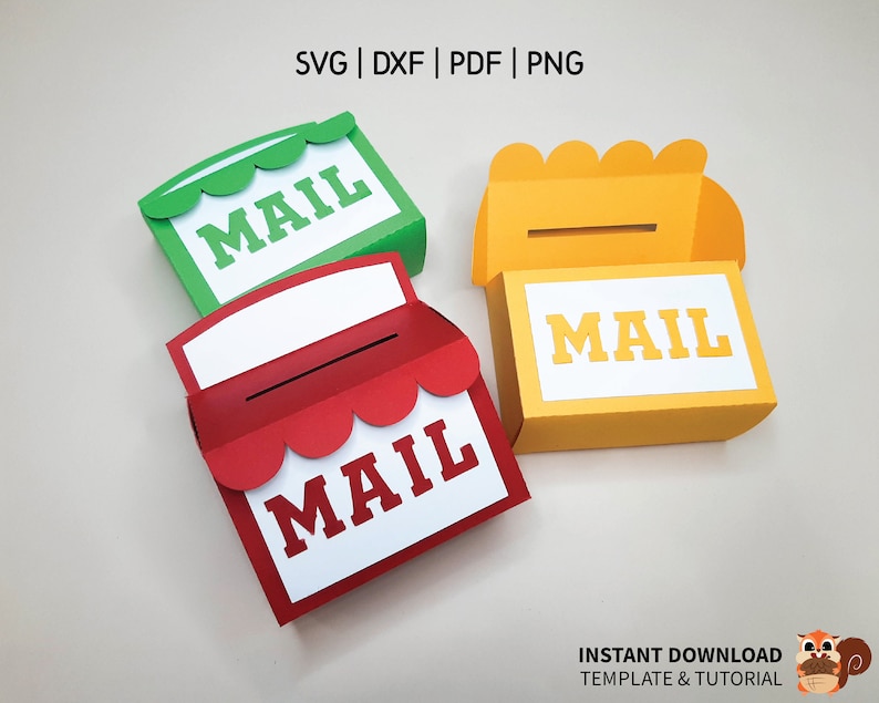Gift Box Mailbox Template Paper Box, Treat Box, DIY Handmade PDF Box ...