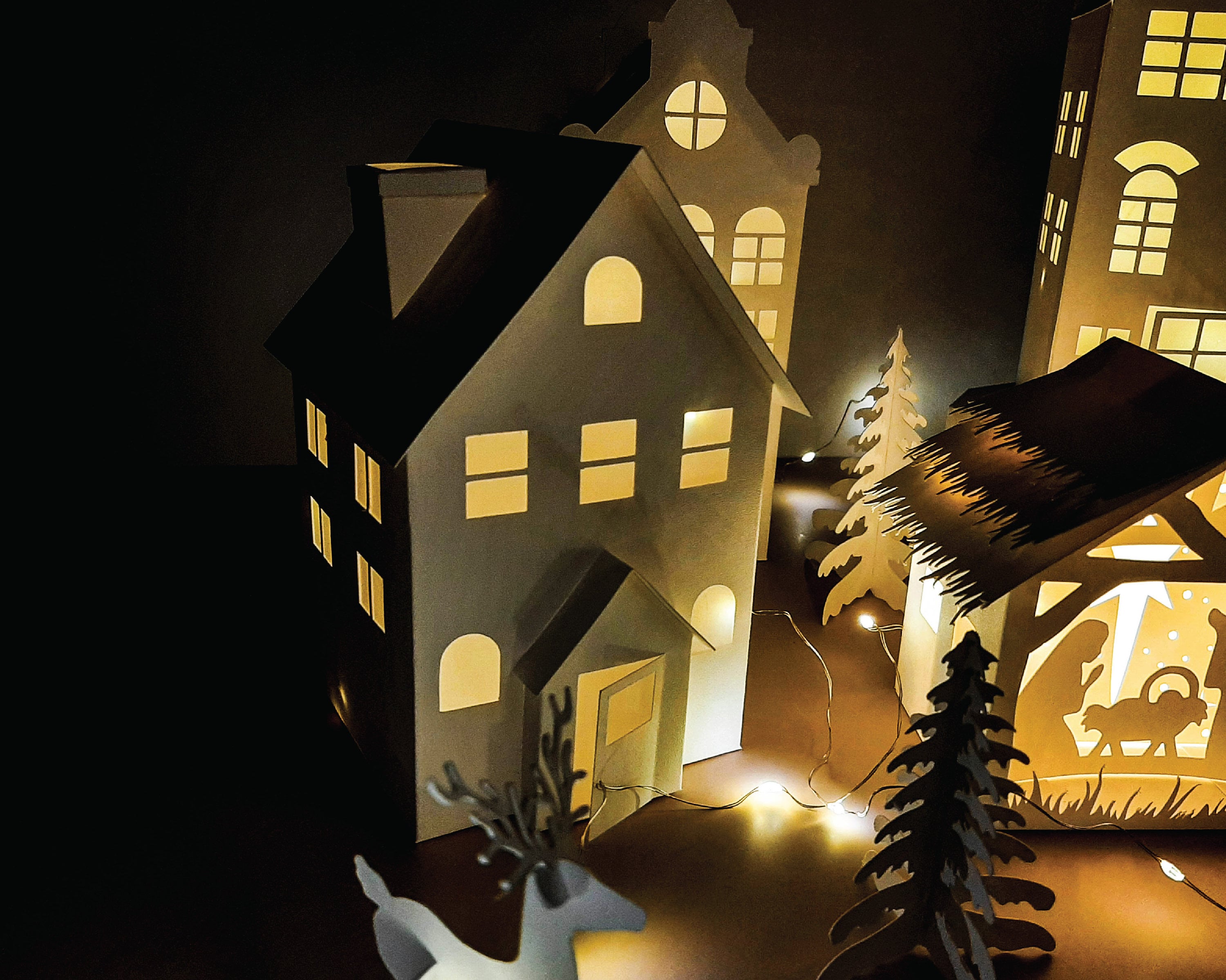 3D Paper House Template SVG, Manger Dutch House , Paper Christmas ...