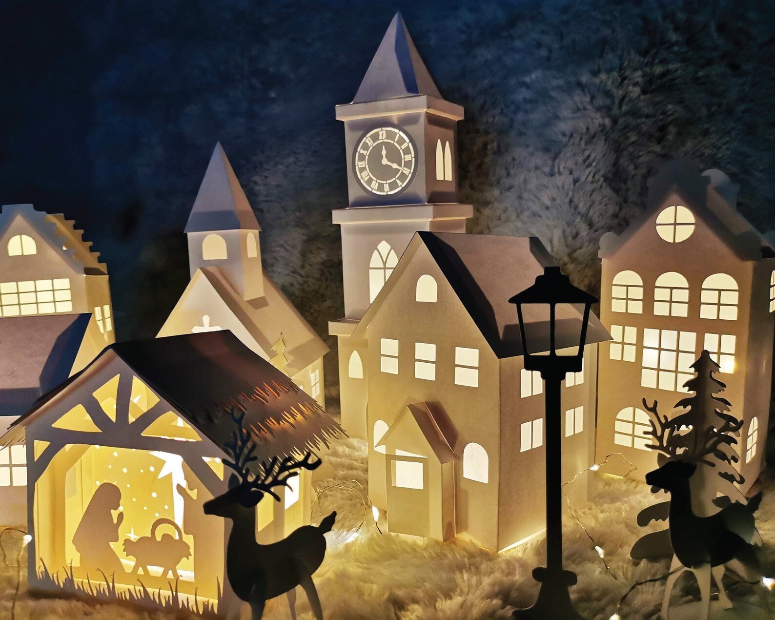 3D Paper House Template, Paper Dutch House, Paper Christmas Village ...