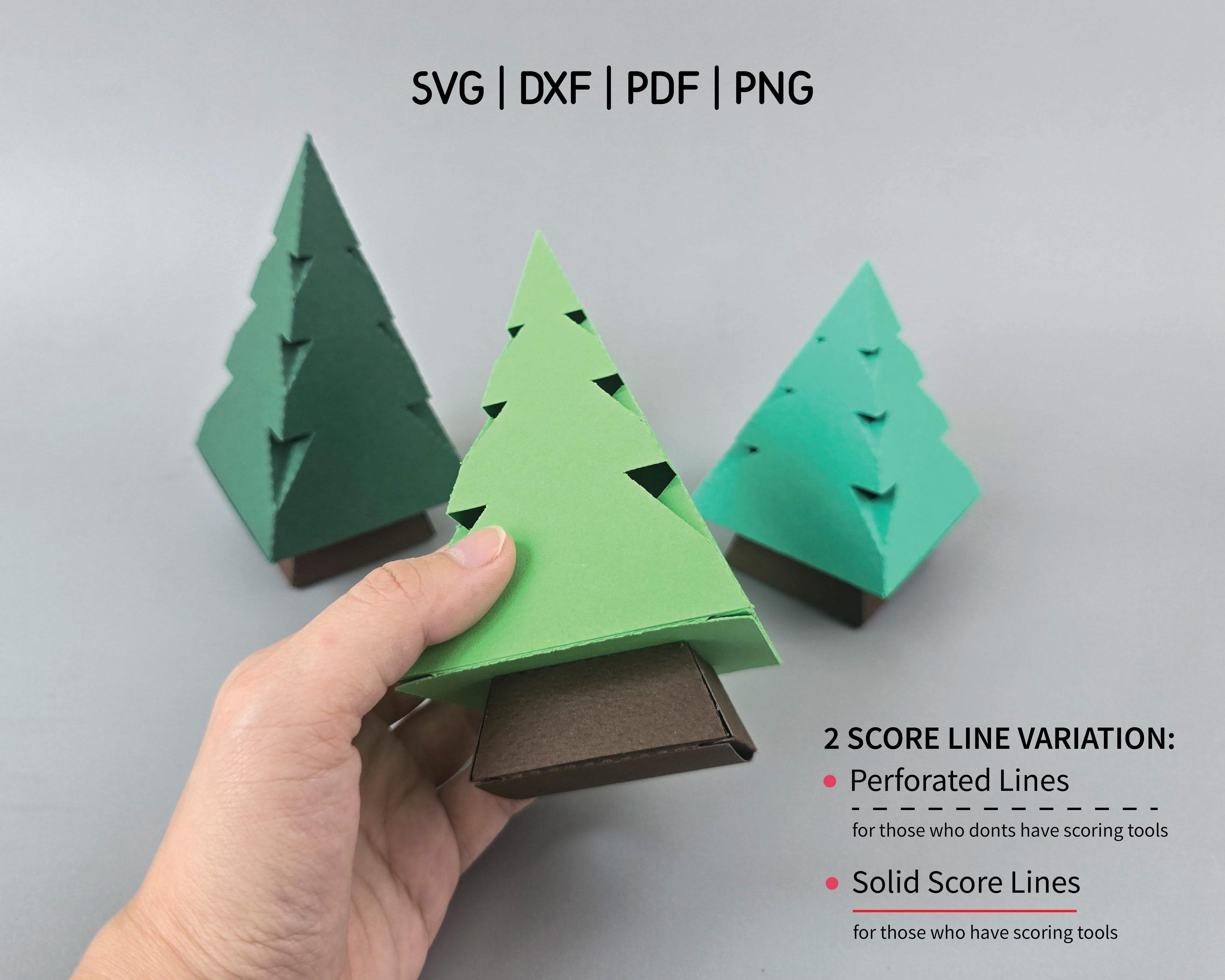 Gift Box Christmas Tree, Treat Paper Box Template, Christmas Present ...