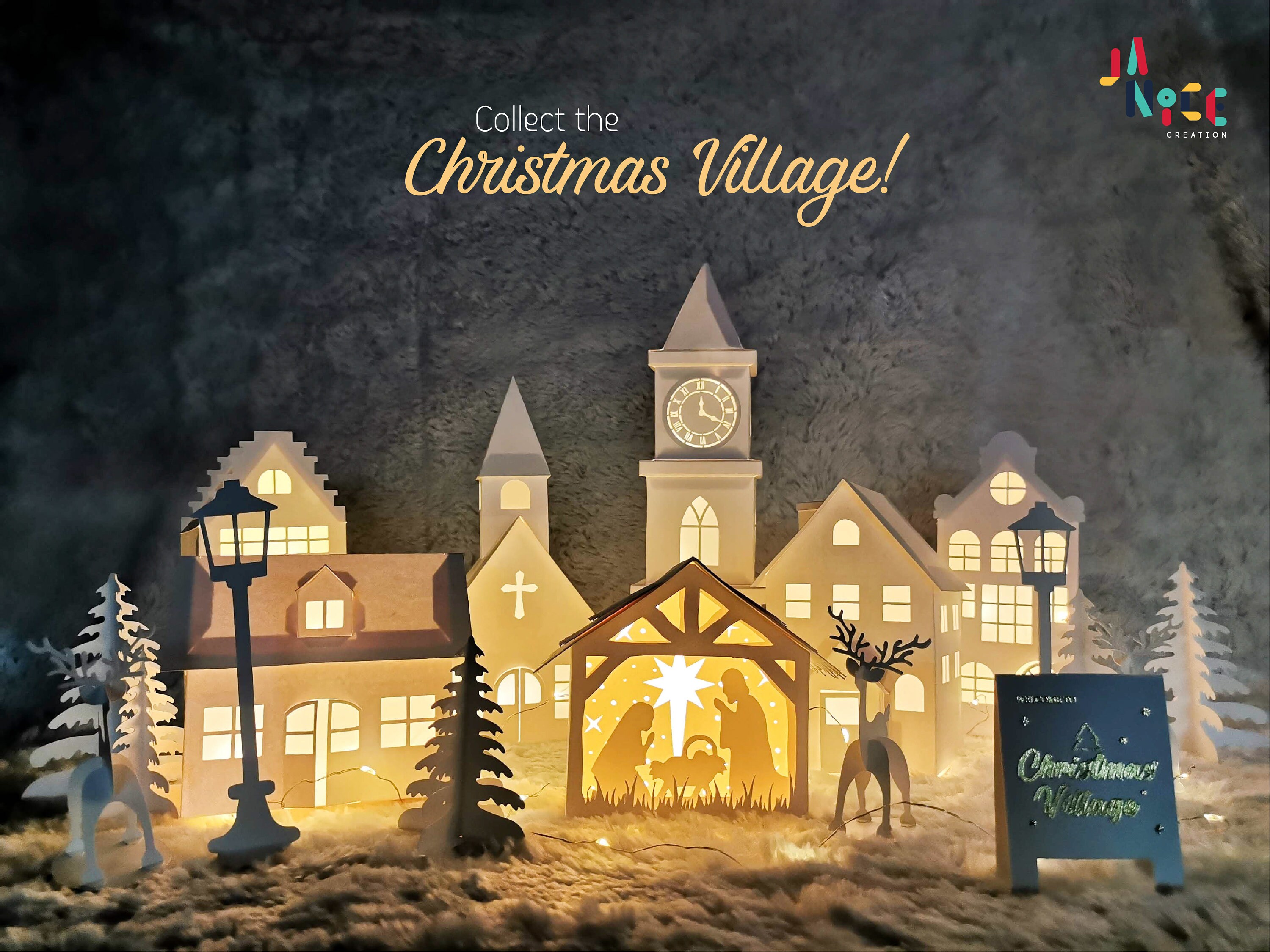 3D Paper House Template, Paper Dutch House, Paper Christmas Village ...