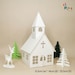 3D Paper House Template, Paper Church, Paper Christmas Village, DIY ...