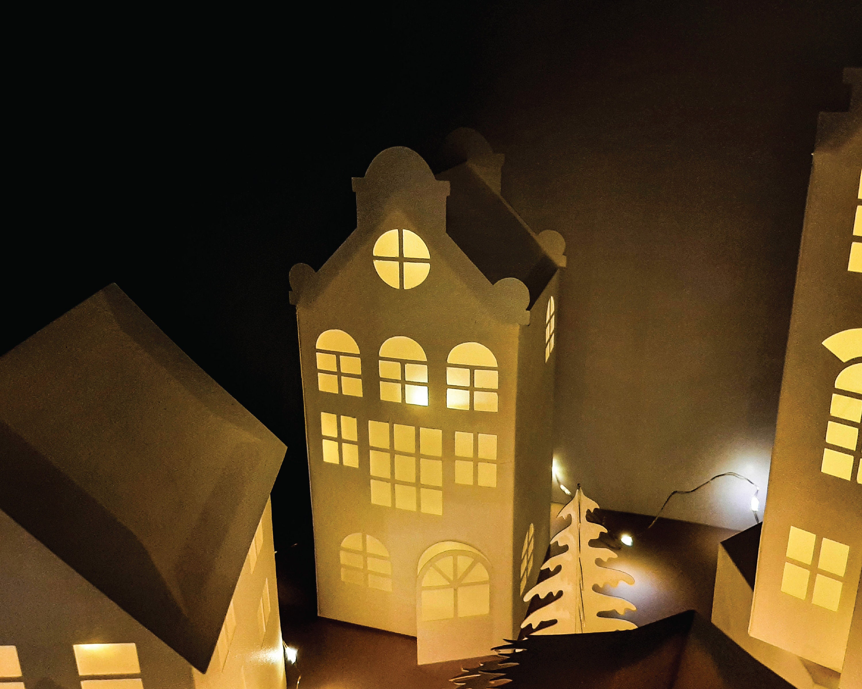 3D Paper House Template SVG, Manger Dutch House , Paper Christmas ...