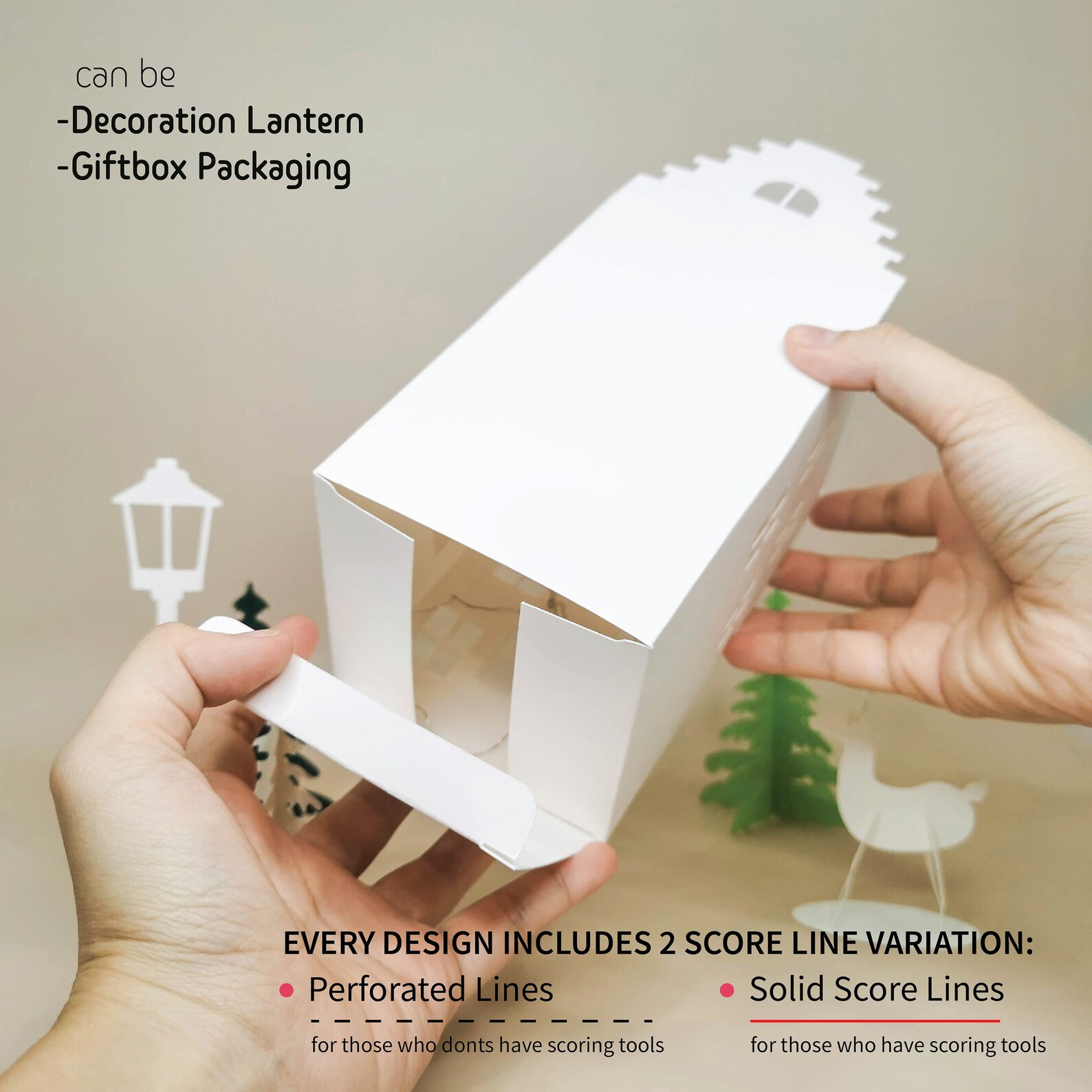 3D Paper House Template SVG, Manger Dutch House , Paper Christmas ...