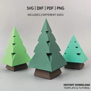 Gift Box Christmas Tree, Treat Paper Box Template, Christmas Present ...