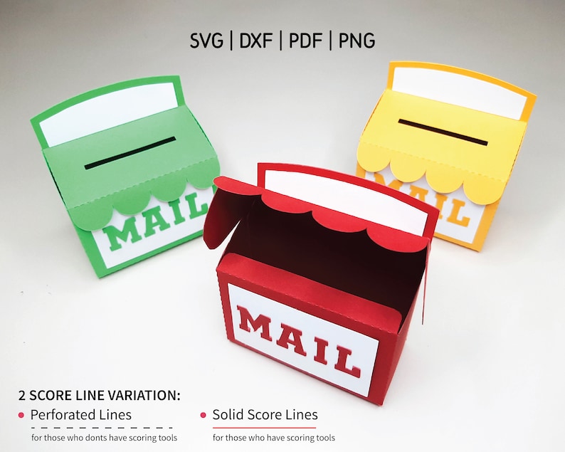 Gift Box Mailbox Template Paper Box, Treat Box, DIY Handmade PDF Box ...