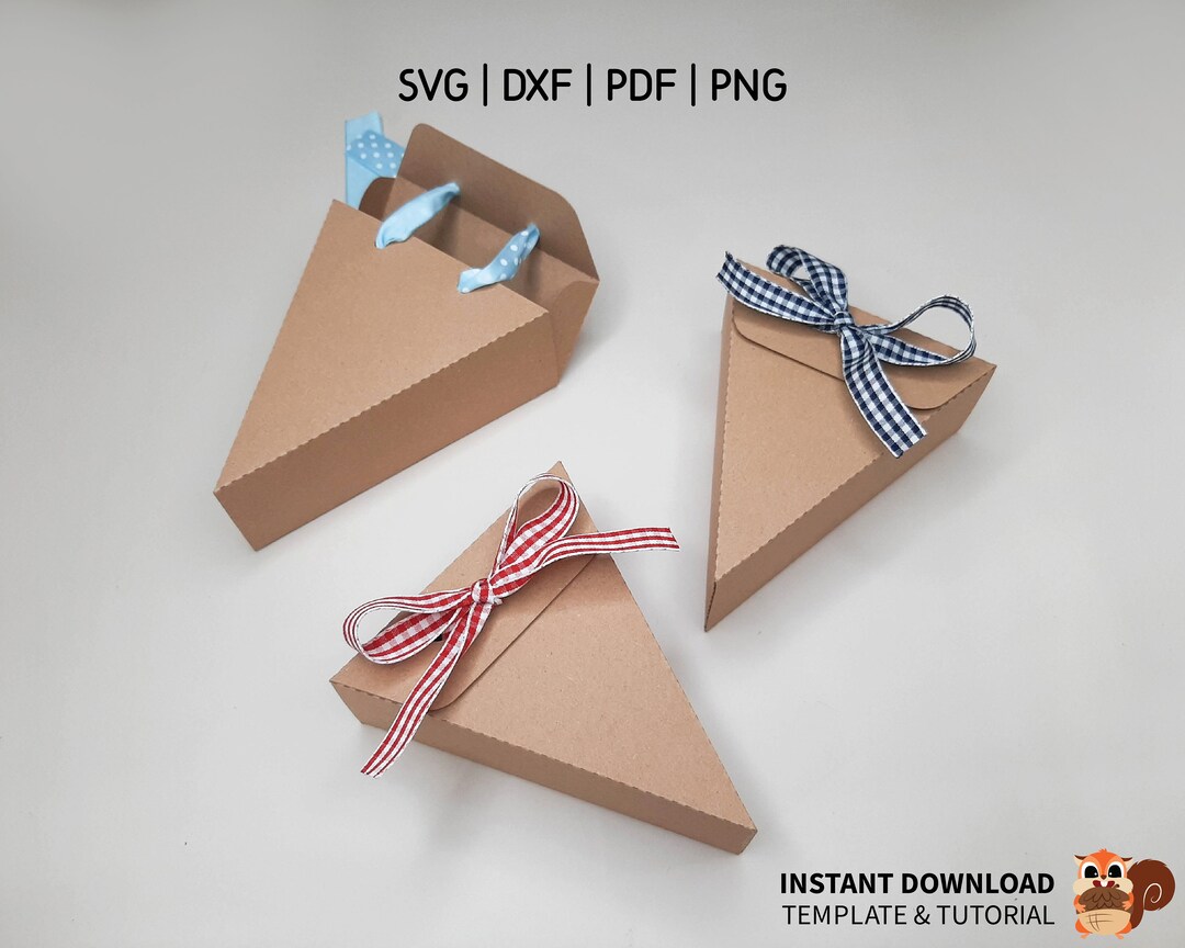 Gift Box Triangle Shape Box, Template Paper Box, DIY Handmade Box, SVG ...