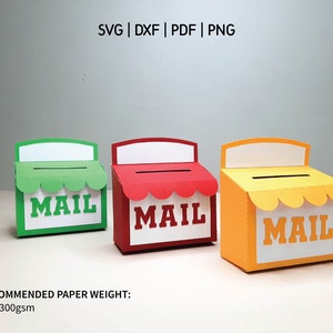 Gift Box Mailbox Template Paper Box, Treat Box, DIY Handmade PDF Box ...