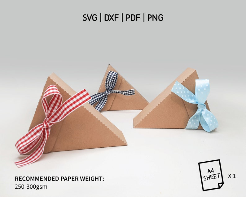 Gift Box Triangle Shape Box, Template Paper Box, DIY Handmade Box, SVG ...