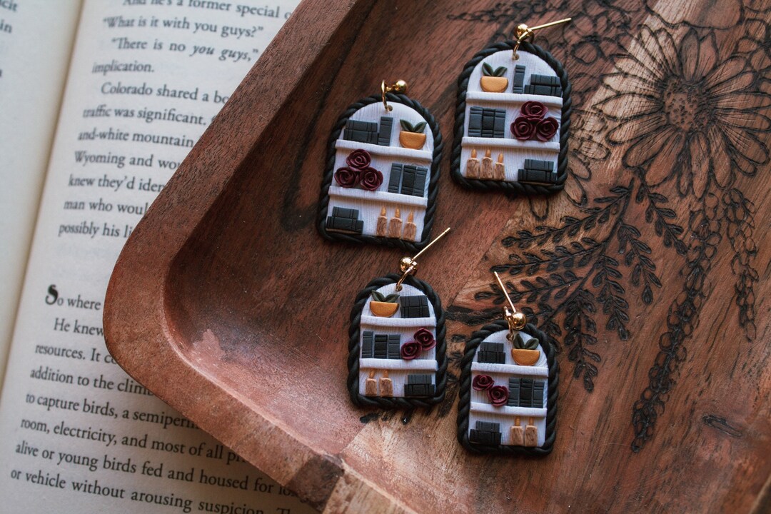 Bookshelf Earrings | Gifts for Book Lovers | Book Inspired | Gothic ...