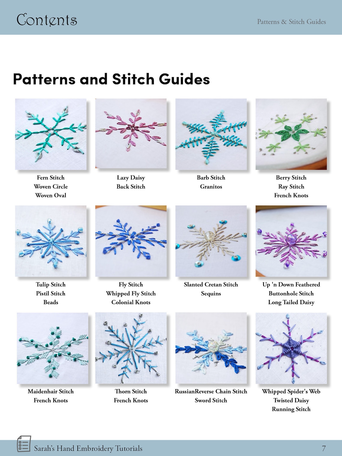 How to Make Snowflakes Using Embroidery Stitches - Etsy