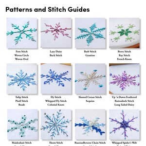 How to Make Snowflakes Using Embroidery Stitches - Etsy