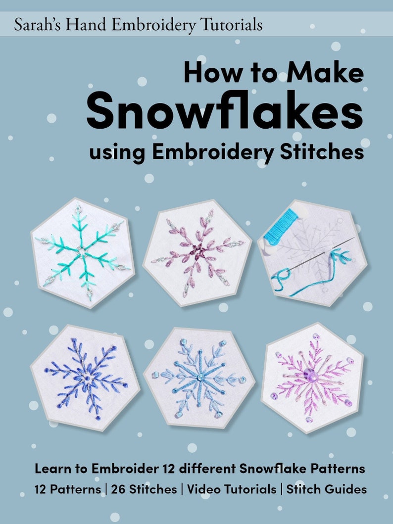 How to Make Snowflakes Using Embroidery Stitches - Etsy