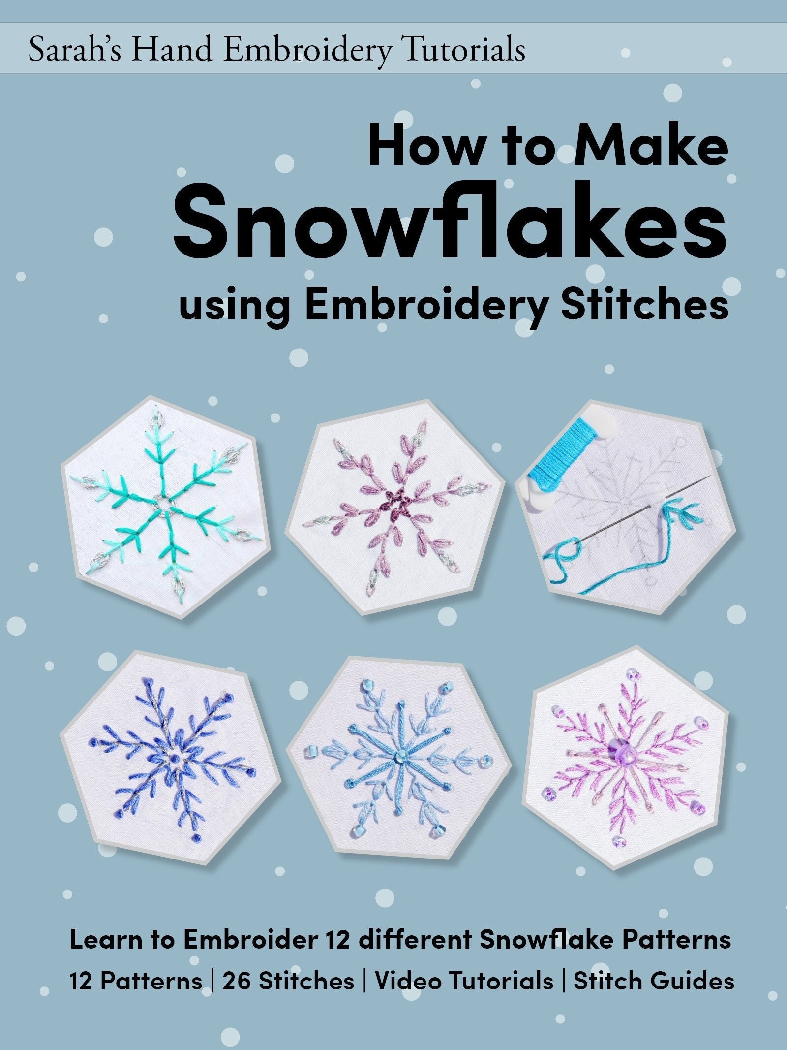 How to Make Snowflakes Using Embroidery Stitches - Etsy